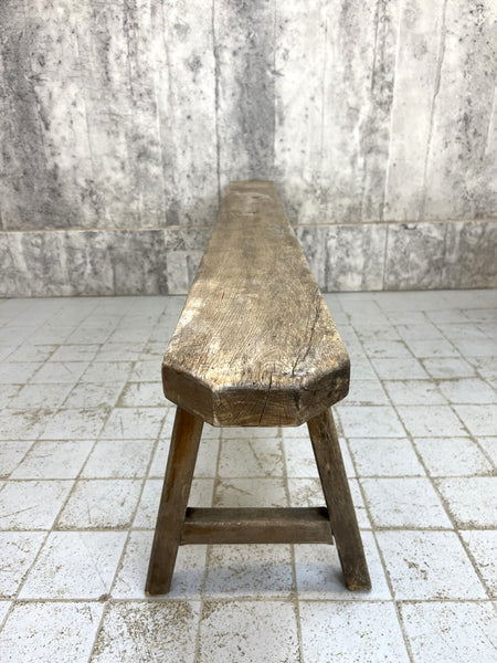 Pair of Rustic 192.5cm Oak Benches – Vintage French