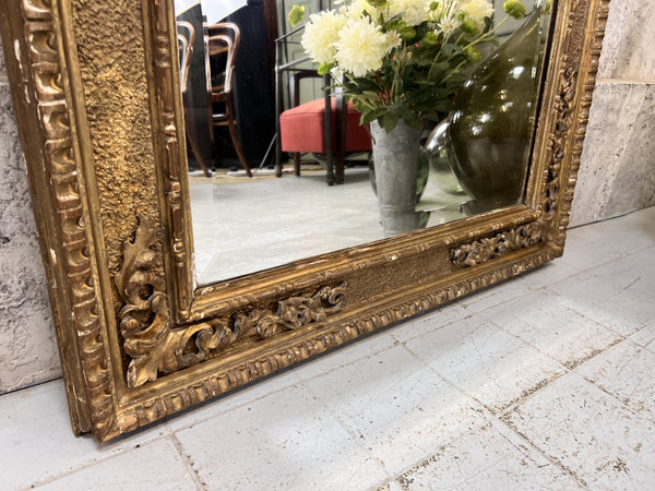 105cm High Decorative French Rectangular Gilded Mirror – Vintage French