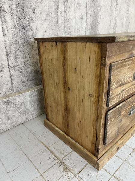 Rustic Shop Counter Chest of Drawers Storage – Vintage French
