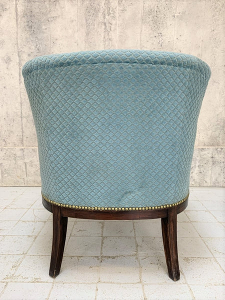 Art Deco Blue Tub Armchair – Vintage French
